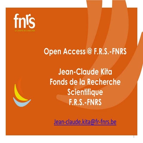 Open access et fnrs (Part 1) | PPTX | Desktop Publishing | Computer ...