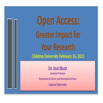 Open access greater impact of your research | PPT