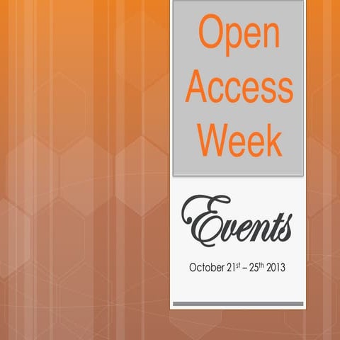 Open Access Week 2013: Events at Dartmouth | PPT