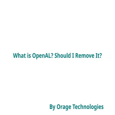 OpenAL_Orage_Technologies (2).pptx helpful | PPTX