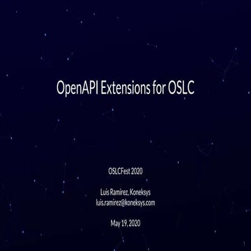 OpenAPI Extensions for OSLC | PPTX