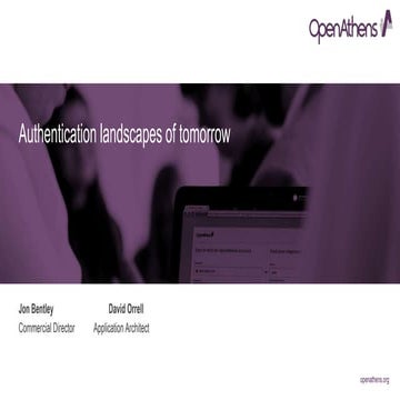 OpenAthens Conference 2018 - Jon Bentley and David Orrell ...