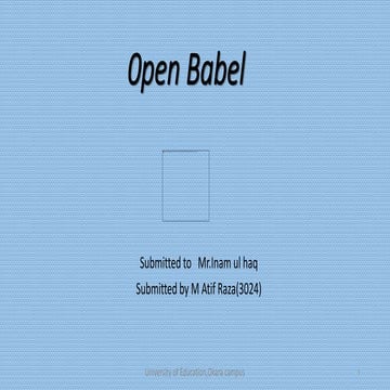 Open babel | PPT