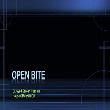 Open bite | PPTX