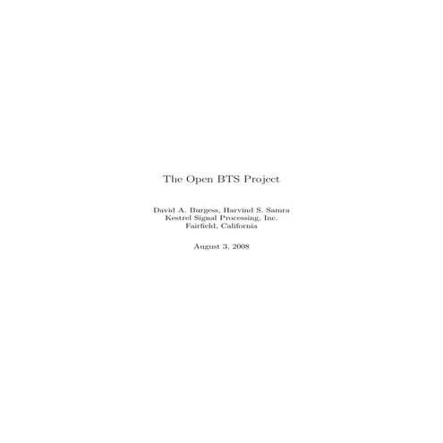 Open bts project | PDF