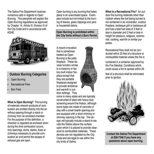City of Salina Brochure-Open Burning | PDF