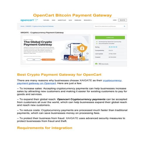 OpenCart Bitcoin Payment Gateway in 2025 | DOCX