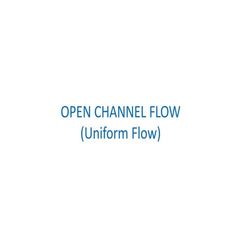 Chapter 2 open channel hydraulics | PDF