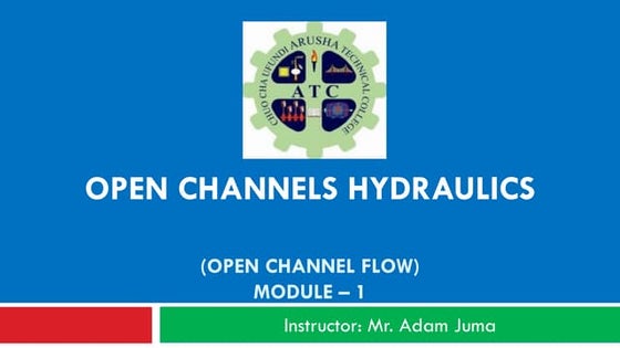 Open channel design | PDF
