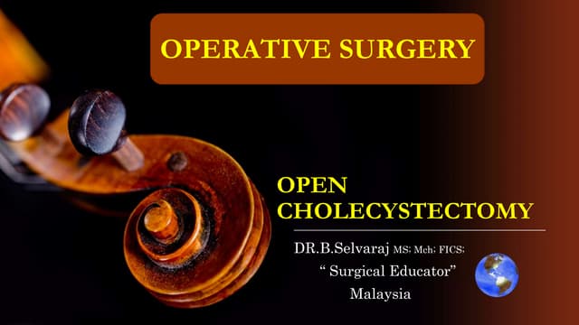 Laparoscopic cholecystectomy/ operative surgery | PPTX