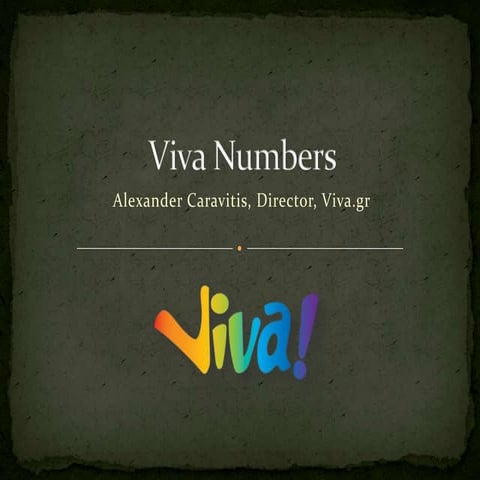 Viva Numbers @ Opencoffee XXVI | PPTX
