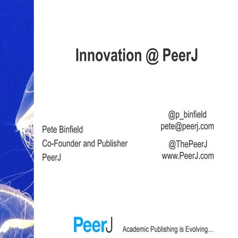 Peer Review at PeerJ - a Presentation to the Council of Science Editors ...