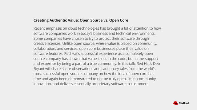 Creating Authentic Value Open Source Vs Open Core Ppt