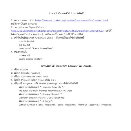 Install Opencv In Mac Pdf
