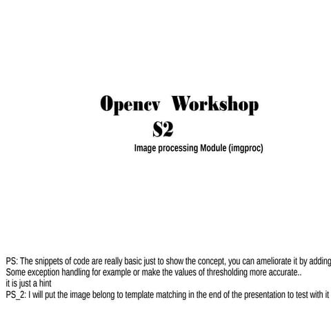 Opencv Wor | ODP