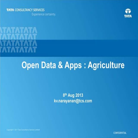 Open data & apps for agriculture | PPT