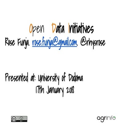 Open data initiative in Tanzania | PPT