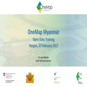 OneMap Myanmar Open Data Training | PPT