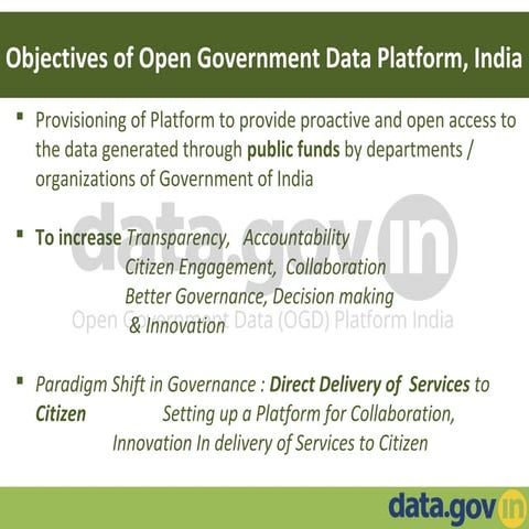 Panel Discussion: Open Government Data: High Value Datasets | PPT