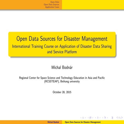 Open Data in Disaster Management | PDF