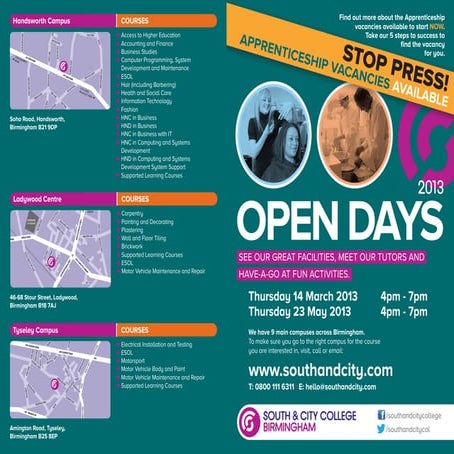Open day leaflet | PDF