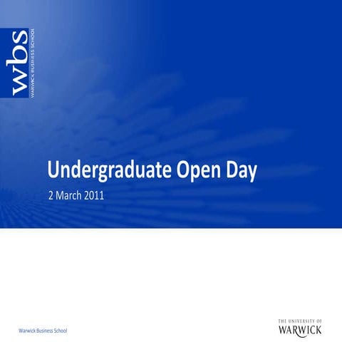 Open day presentation v8 | PPTX | Undergraduate Education | College ...