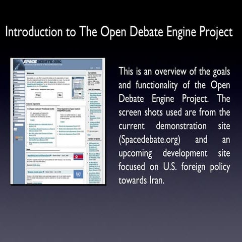 The Open Debate Engine | PPT