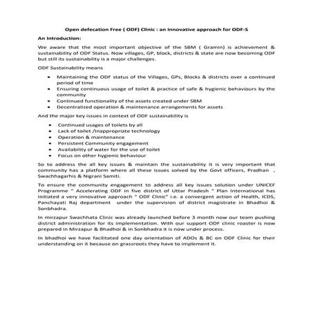 Kariyawa a odf s ( open defecation free sustainable village ) | PDF