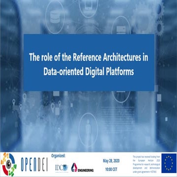 Introduction – OPEN DEI Webinar "The role of the Reference Architectures in Data-oriented ...