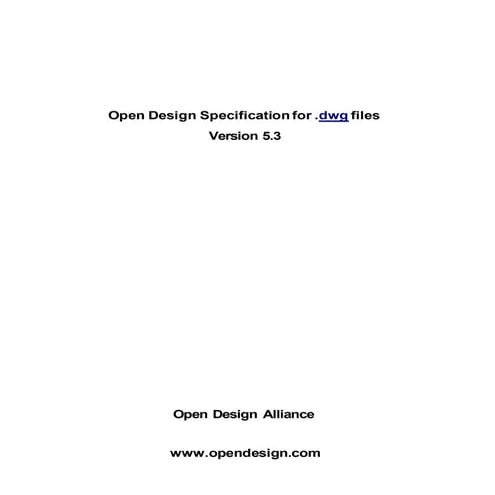 Open design specification for DWG Files | DOCX