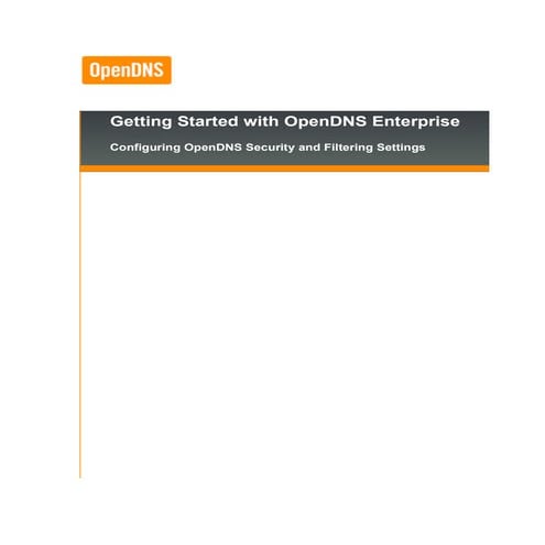 Open dns configuring opendns filtering | PDF