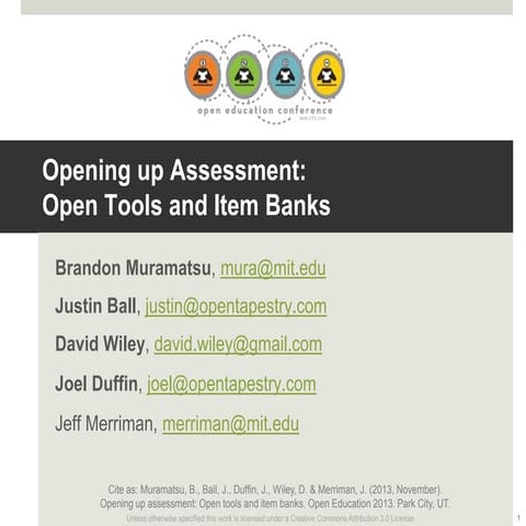 Opening up Assessment: Open Tools and Services | PPTX | Desktop Publishing | Computer Software ...