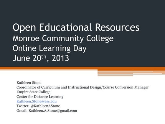 Open education resources (oer) | PPT