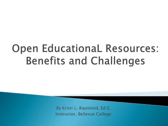 The Pros and Cons of Open Educational Resources | PPT