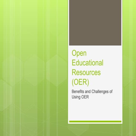 Open educational resources pros and cons | PPTX | Technology & Computing