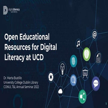 Open Educational Resources for Digital Literacy at UCD | PPTX