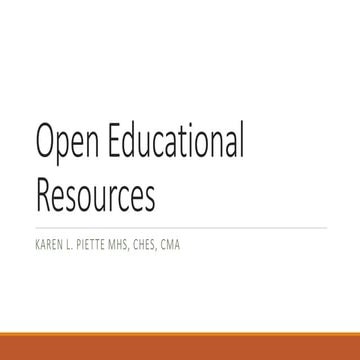 Open educational resources ppt | PPTX