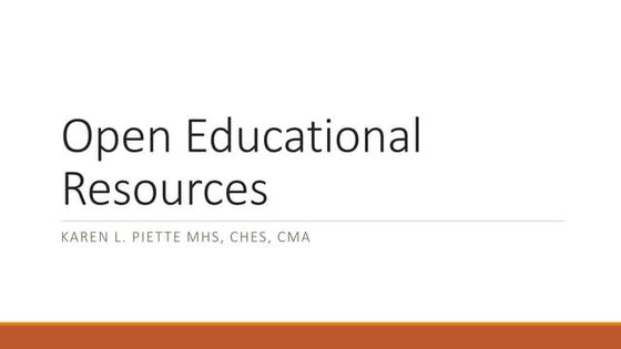 Open educational resources | PPTX | Technology & Computing