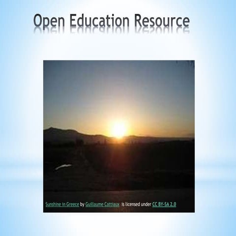 Open Education Resource | PPT