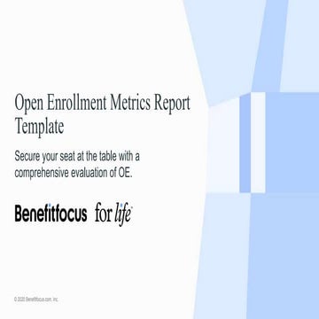 Open Enrollment Metrics Report Template | PPTX