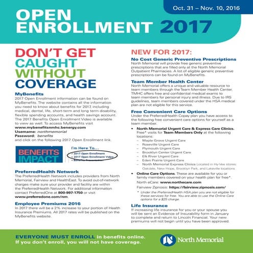 Open enrollment newsletter 2016 17 | PDF