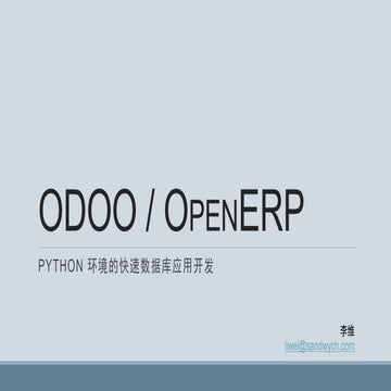 Open erp python-快速数据库应用开发 | PDF