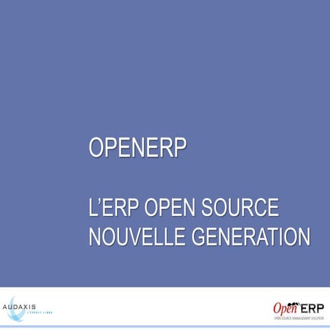 Presentation Open ERP | ODP
