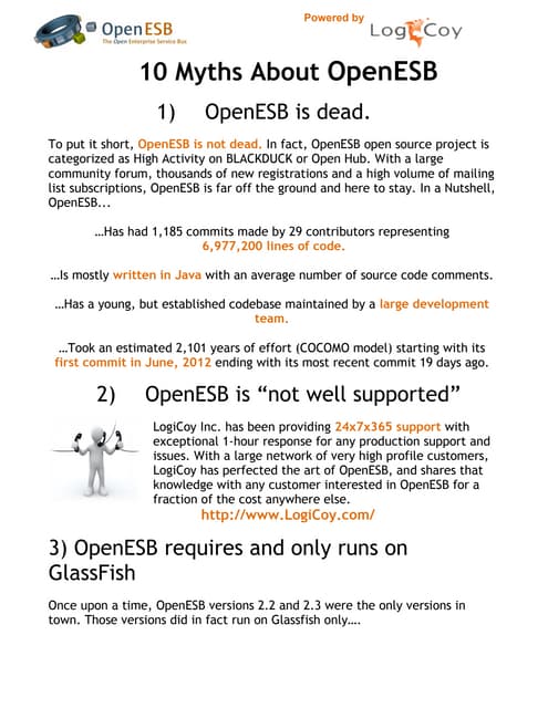 Openesb past present_future | PDF