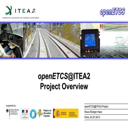 openETCS ITEA2 2013 Review Overview | PPTX