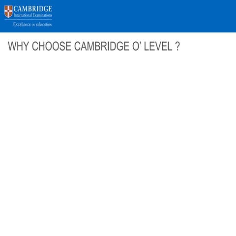 WHY CHOOSE CAMBRIDGE QUALIFICATIONS? | PPTX