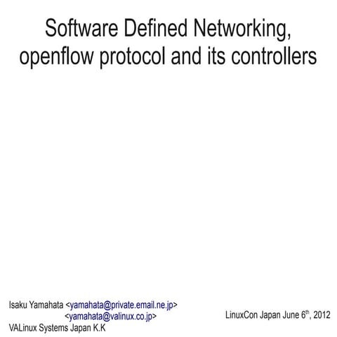Software Defined Network Openflow Protocol And Its Controllers Pdf Computer Networking