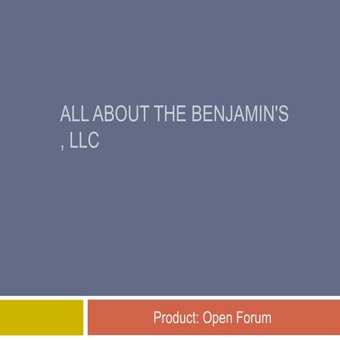 Open forum business plan | PPT