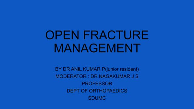 Open Fracture | PPTX