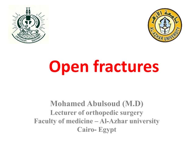 Open Fracture | PPTX